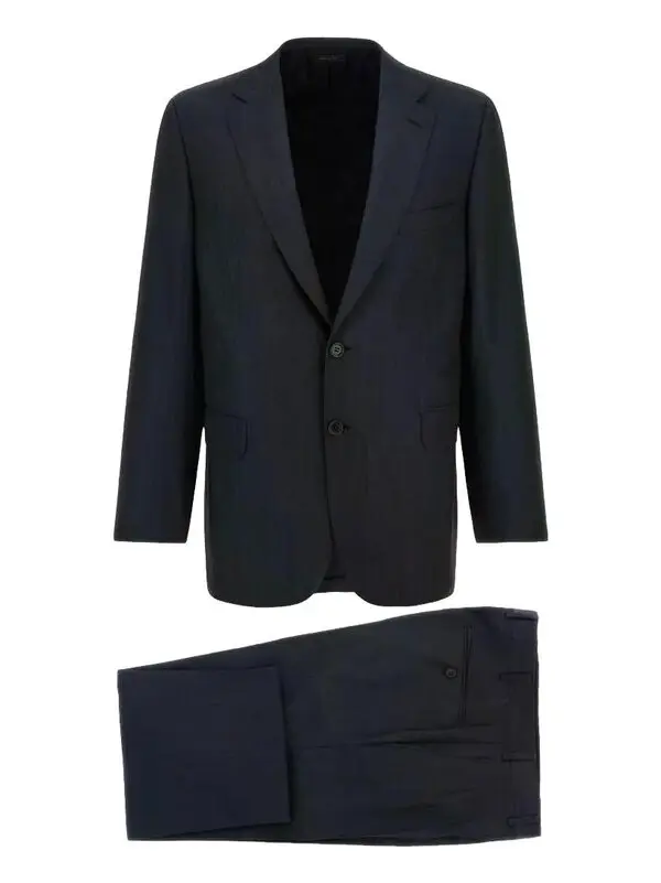 Brioni Brunico Pinstriped Wool Suit - Blue