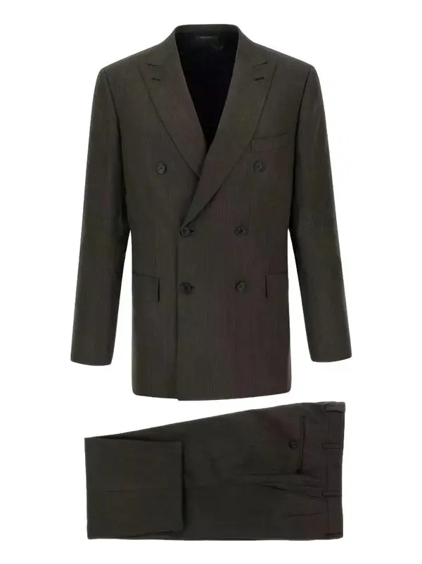 Brioni Lipari Herringbone Wool Suit - Brown