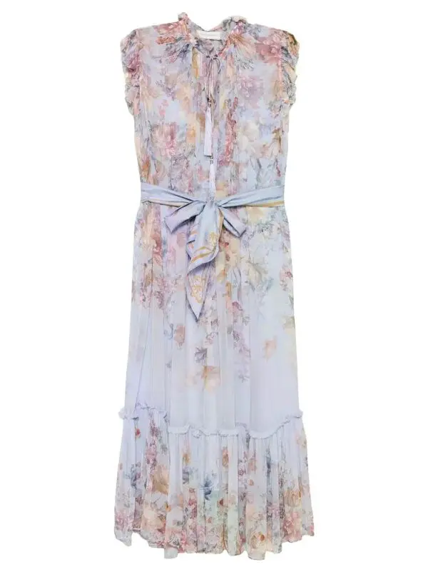 Zimmermann Valiant Flutter Dress - Blue