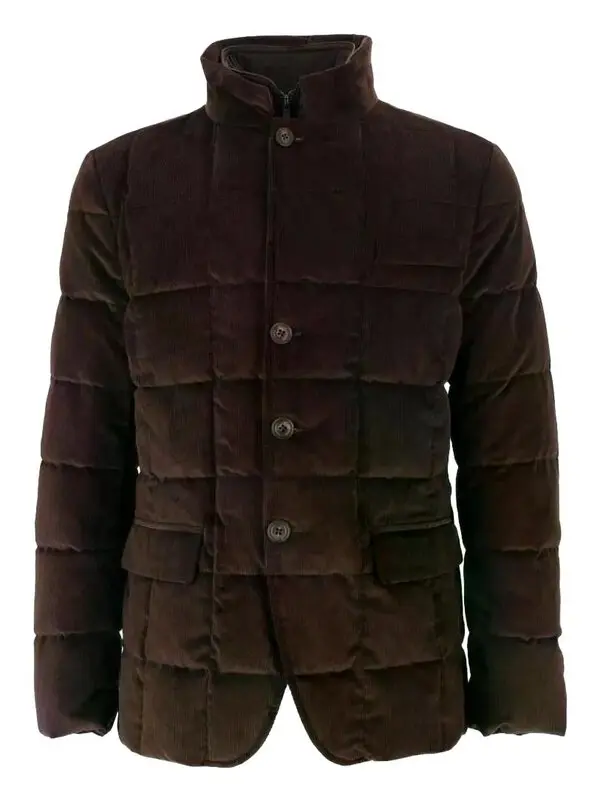 FAY Quilted Corduroy Jacket - Brown