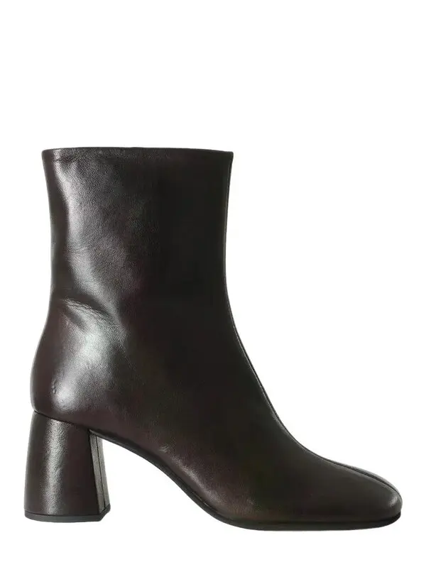 POEVE Block-heel Ankle Boots - Brown