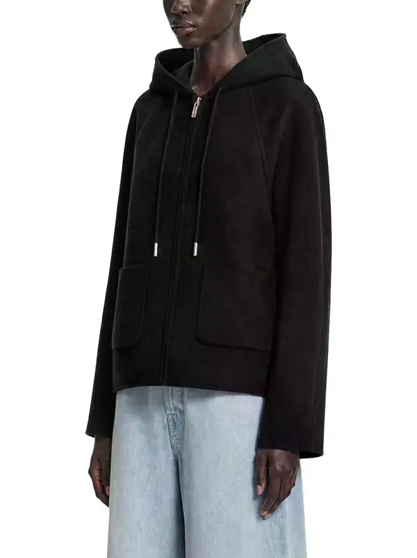 Max Mara Zip-fastening Hoodie - Black