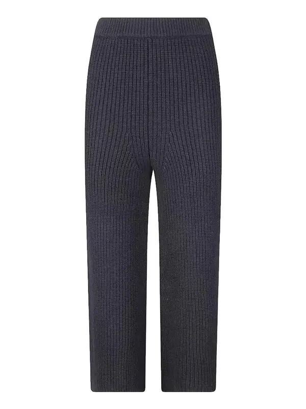 ELY ELY Bea Ribbed-knit Trousers - Black