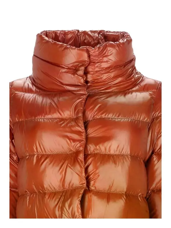 Herno Quilted Funnel-neck Puffer Jacket - Orange