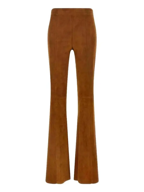 Stouls Gégé Suede Flared Trousers - Brown
