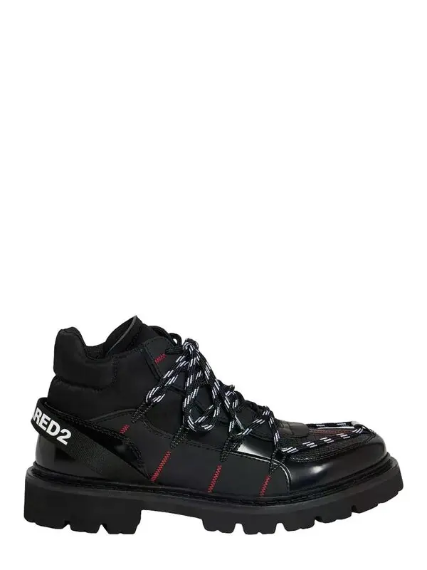 Dsquared2 Skiers Logo-strap Hiking Boots - Black