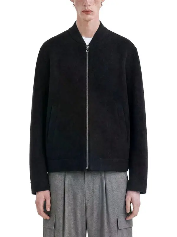 Harris Wharf London Boiled-wool Bomber Jacket - Black