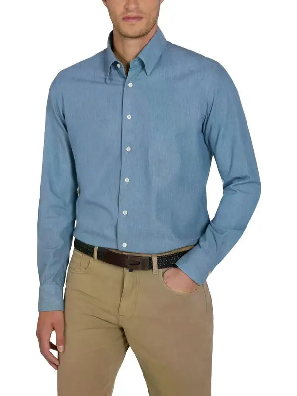 SLOWEAR Glanshirt Cotton-twill Shirt - Blue