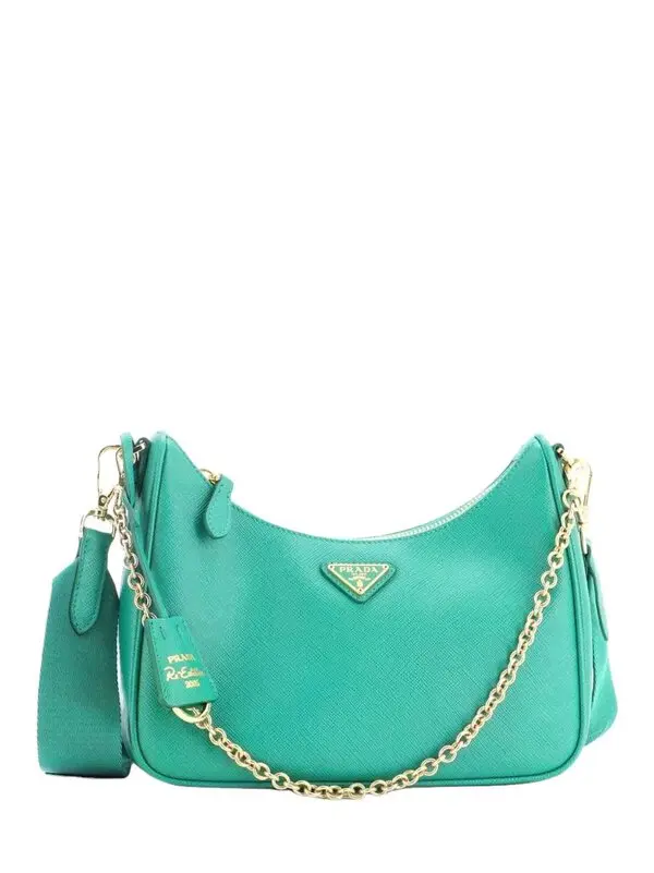 Prada Re-edition 2005 Saffiano Leather Small Crossbody Bag - Green