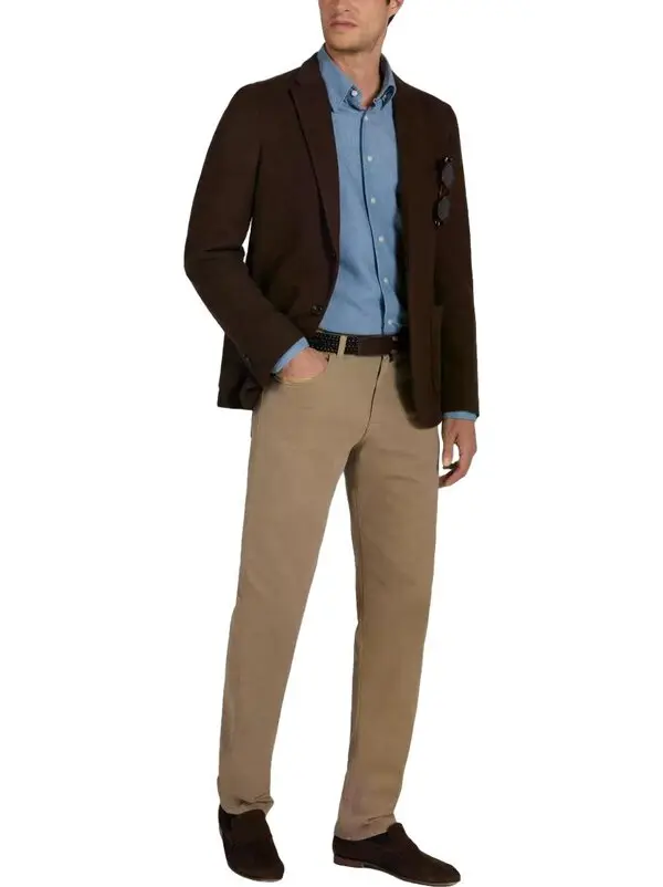 SLOWEAR Hopsack Slim-fit Blazer - Brown