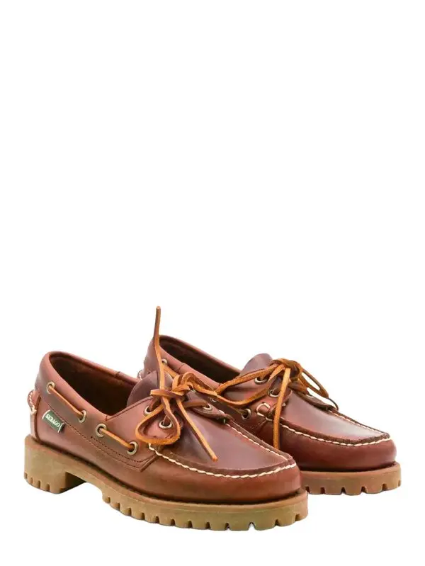 SEBAGO Leather Lug-sole Boat Shoes - Brown