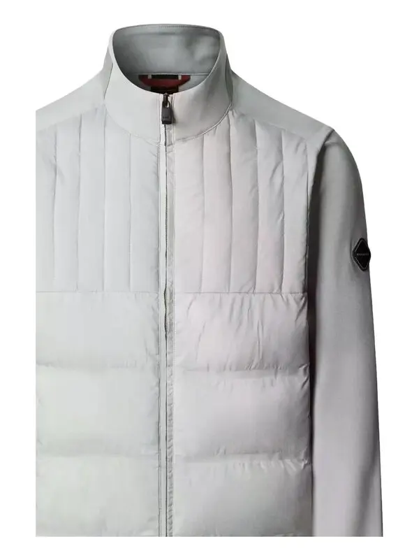 HACKETT LONDON Quilted Panelled Zip-up Sweater - Grey