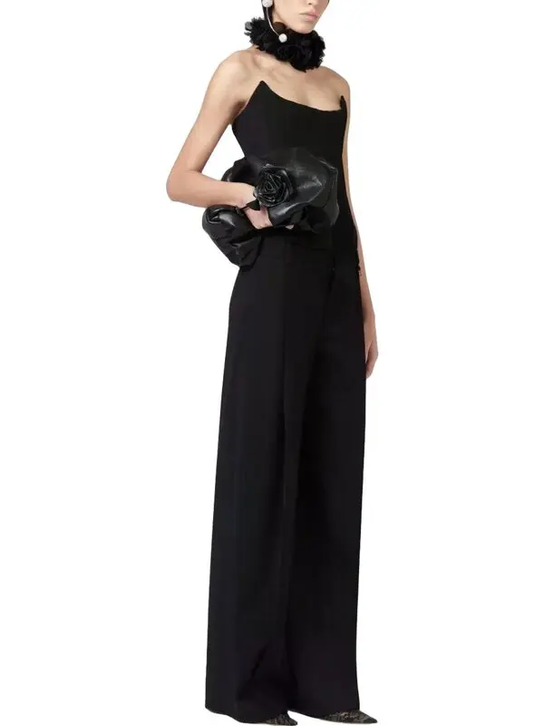 Giuseppe Di Morabito Pressed-crease Wide-leg Tailored Trousers - Black