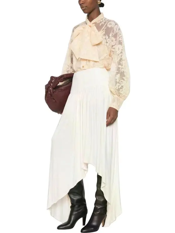Zimmermann Pussy-bow Lace Blouse - Neutrals