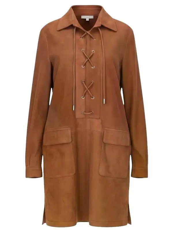 Isaia Suede Mini Dress - Brown