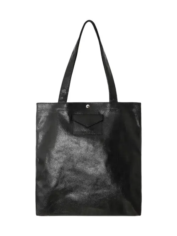 LANCASTER Crinkled-effect Tote Bag - Black