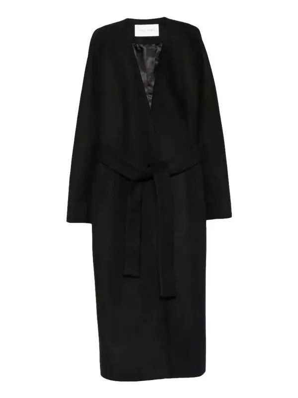 Christian Wijnants Belted Collarless Coat - Black