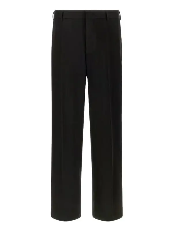CELLAR DOOR Milo Pressed-crease Trousers - Black