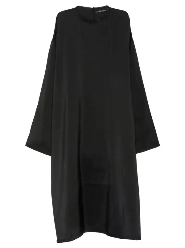 Sofie D'hoore Long-sleeve Satin Shift Mini Dress - Black