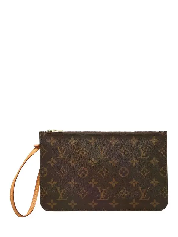 LOUIS VUITTON Monogram Canvas Neverfull Mm Pouch - Brown