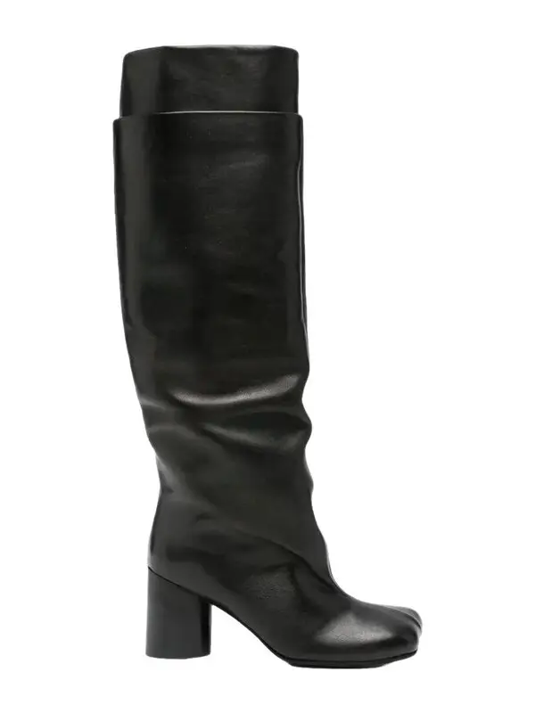 LISKA Square-toe Block-heel Boots - Black