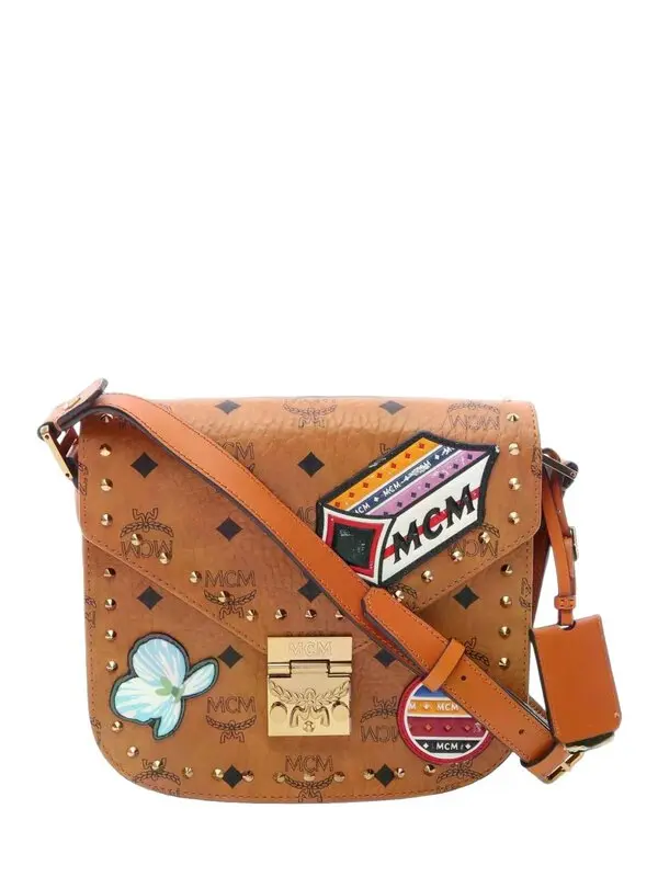 Mcm 2010s Patricia Visetos Shoulder Bag - Brown