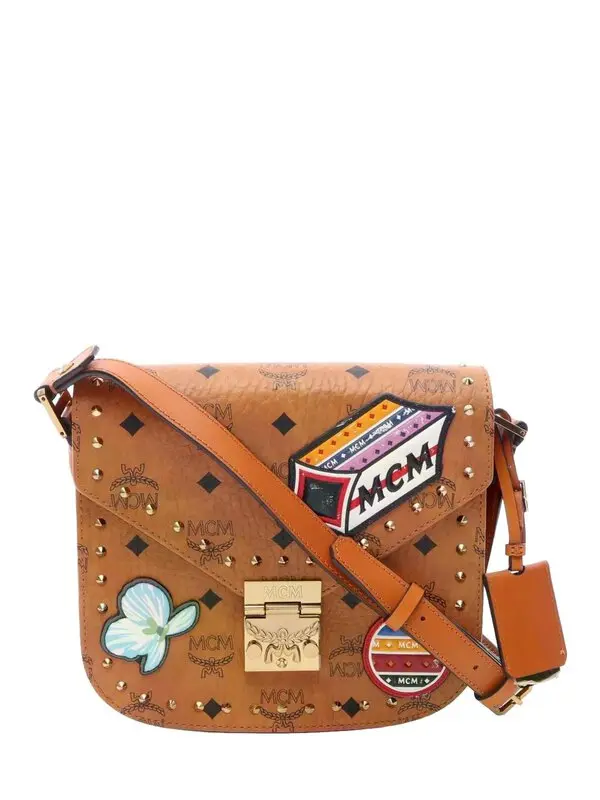 Mcm 2010s Patricia Visetos Shoulder Bag - Brown