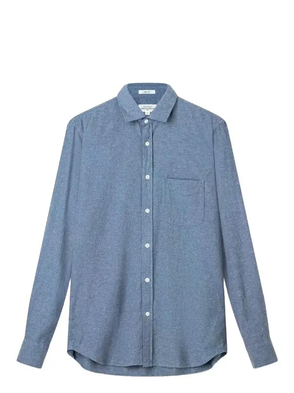 Hartford Storm Flannel Shirt - Blue