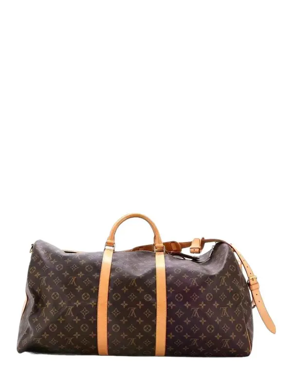LOUIS VUITTON Keepall Bandouliere Monogram Canvas 60 Travel Bag - Brown