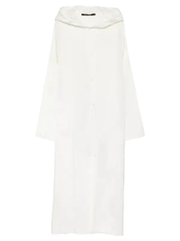Sofie D'hoore Hooded Button-up Midi Dress - Neutrals