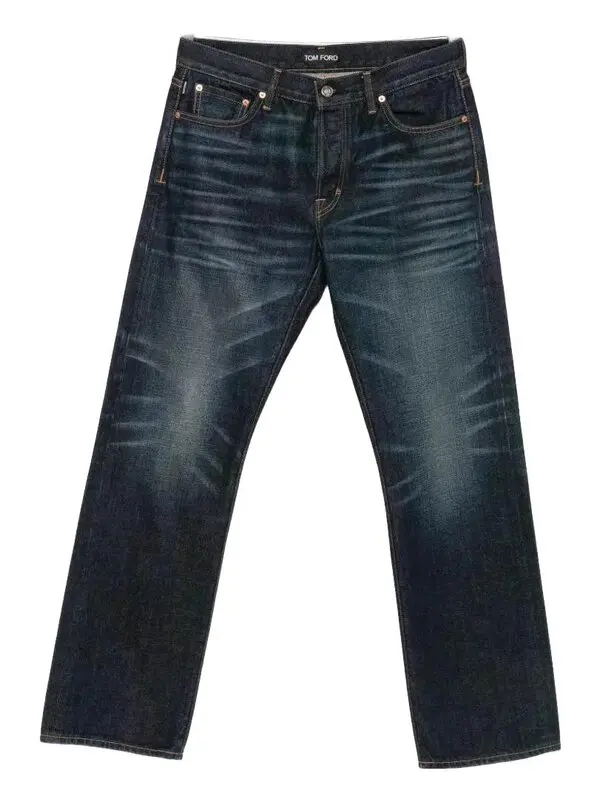 TOM FORD Straight-fit Denim Jeans - Blue