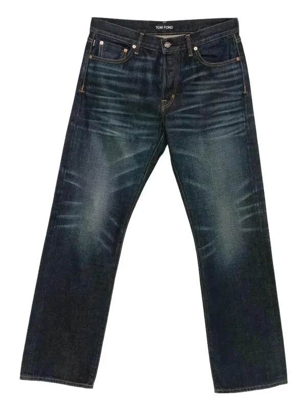 TOM FORD Straight-fit Denim Jeans - Blue