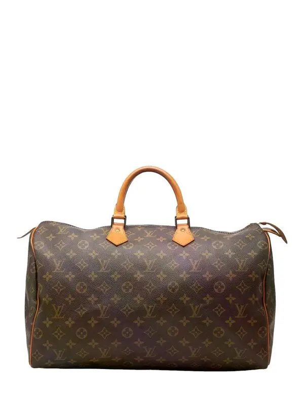 LOUIS VUITTON Monogram Speedy 40 Boston Bag - Brown