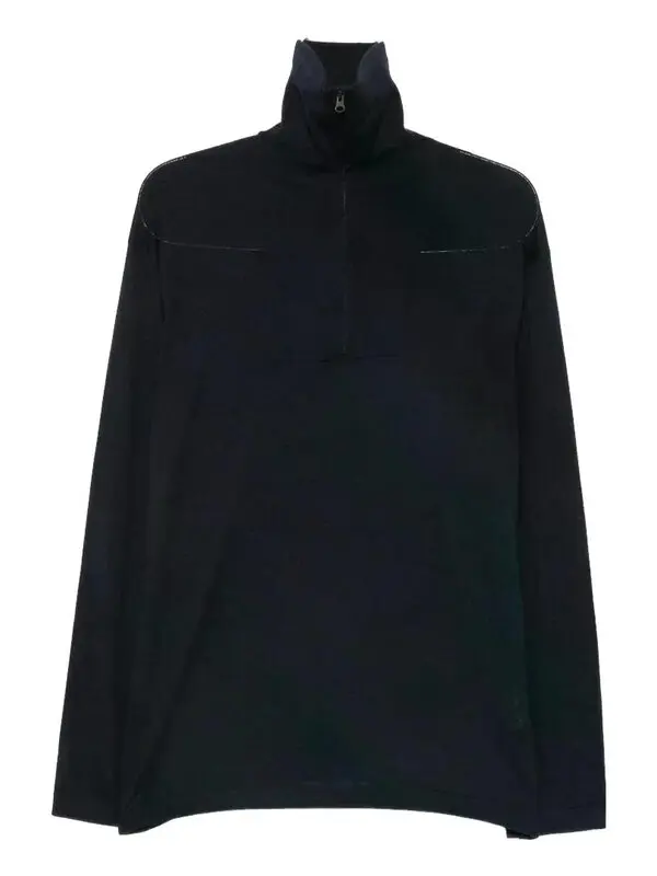 LISA YANG Quarter-zip Long-sleeve Sweater - Blue