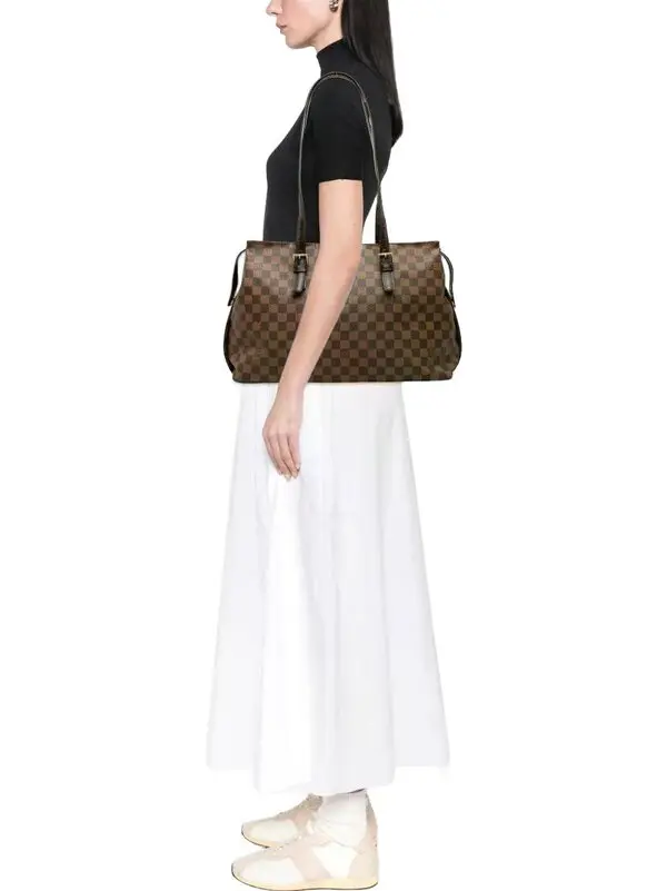 LOUIS VUITTON 1998 Damier Ebene Chelsea Shoulder Bag - Brown