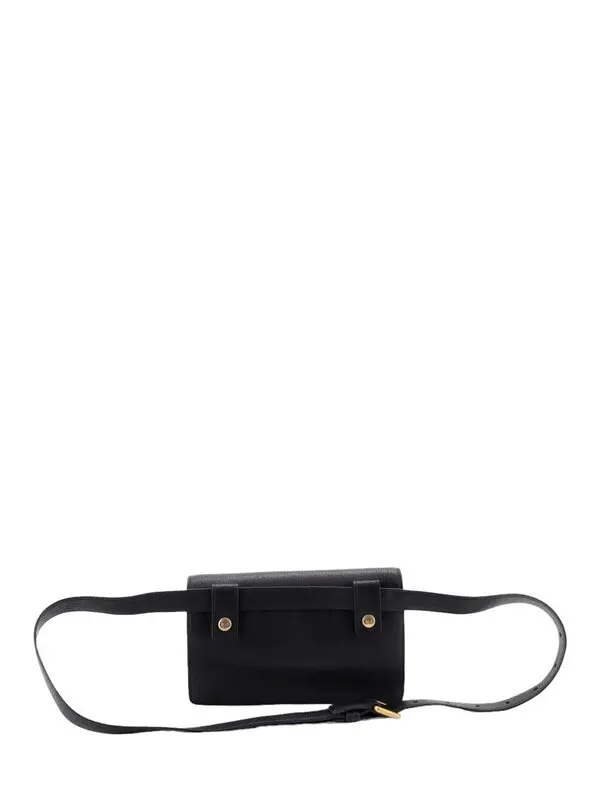 Dior Saddle Rectangular Leather Belt Bag - Black