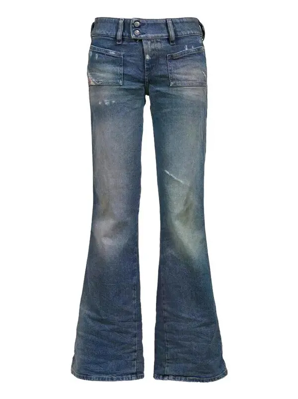 DIESEL® Distressed Bootcut Jeans - Blue