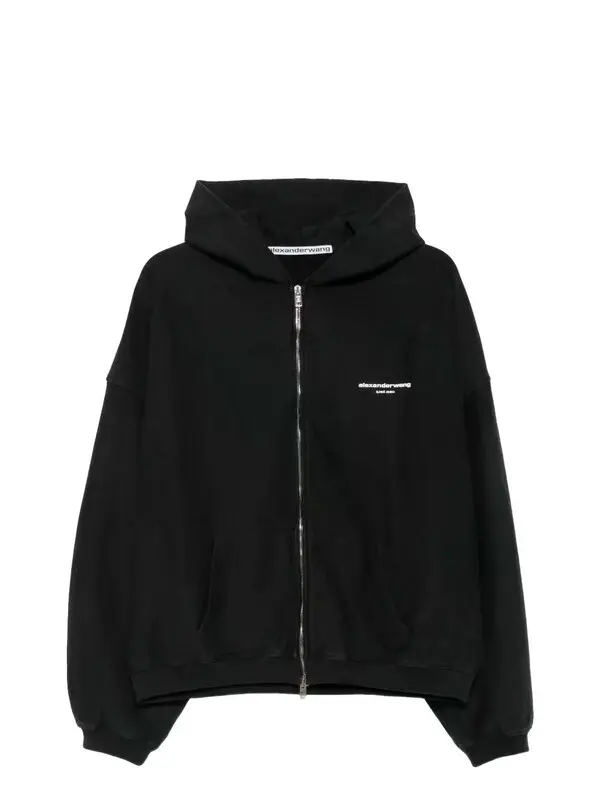 Alexander Wang Logo-print Hoodie - Black