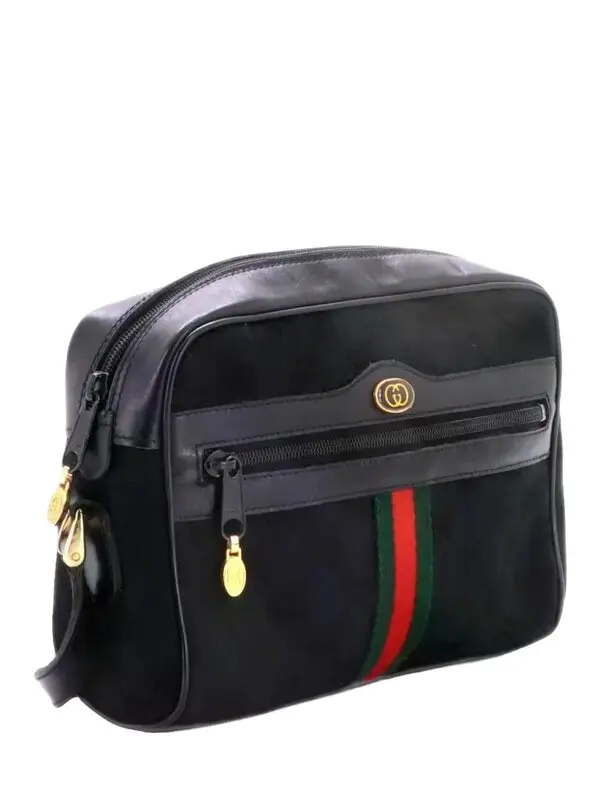 Gucci Vintage Ophidia Gg Canvas Small Shoulder Bag - Black