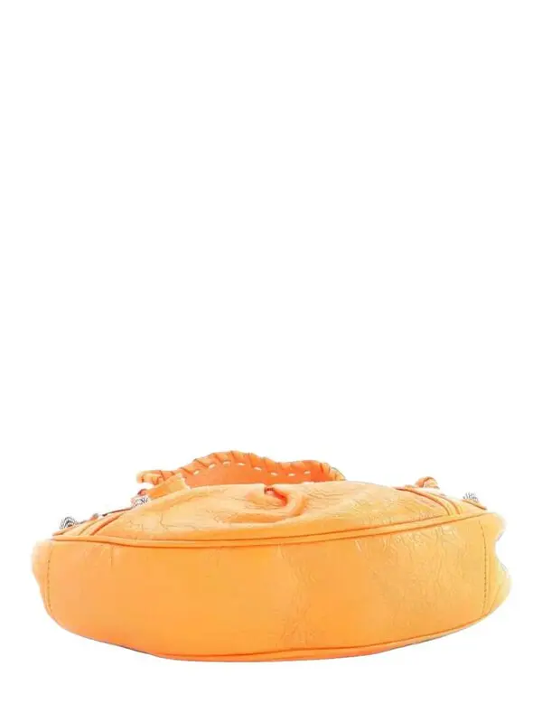 Balenciaga Le Cagole Giant Studs Shoulder Bag Leather Xs Hobo Bag - Orange
