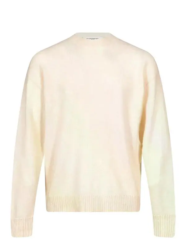 LANEUS Crew-neck Ribbed-trim Sweater - Neutrals