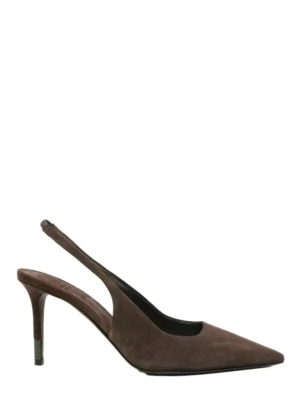 Brunello Cucinelli Monili-chain Pointed-toe Sandals - Brown