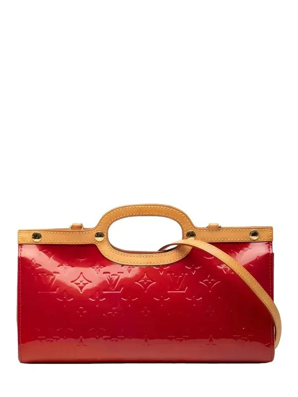 LOUIS VUITTON Monogram Vernis Roxbury Drive Satchel - Red