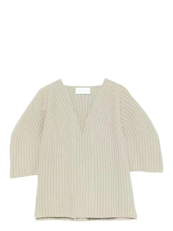 Christian Wijnants Ribbed-knit V-neck Sweater - Green