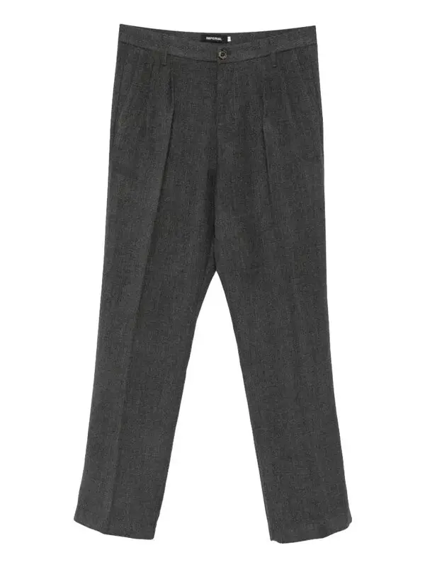 Imperial Pleated Straight-leg Trousers - Grey