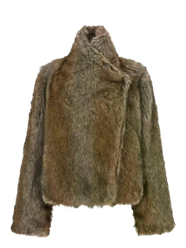B&B COUTURE Brigitte First Asymmetrical Coat - Brown