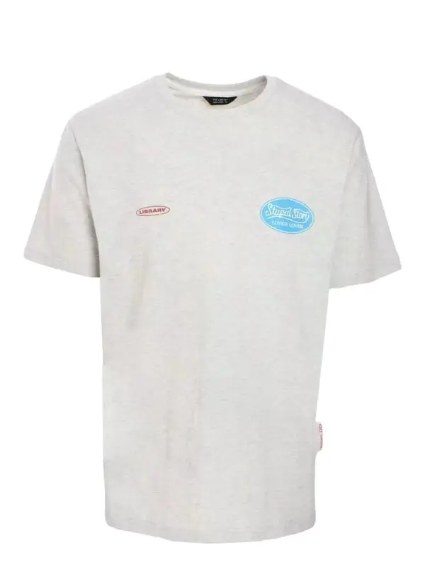 TEE LIBRARY Stupid Story Logo-print T-shirt - Grey