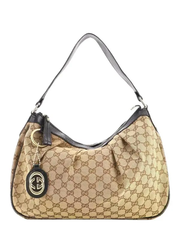 Gucci Sukey Gg Canvas With Leather Medium Hobo Bag - Brown