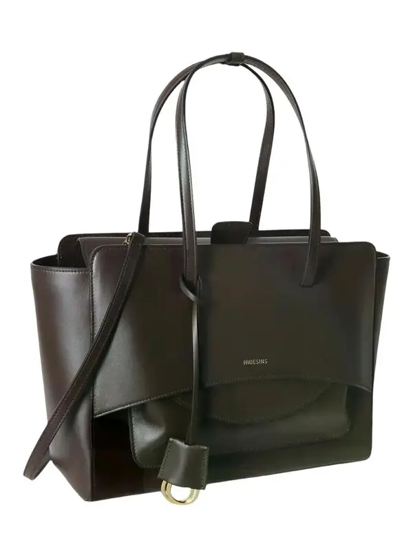 HIDESINS Logo-print Leather Tote Bag - Brown