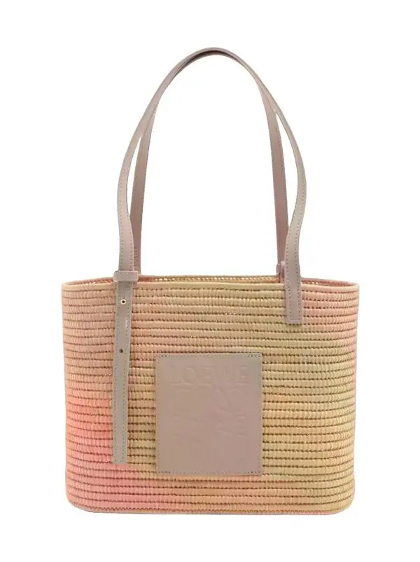 Loewe Raffia Square Basket Tote Bag - Neutrals